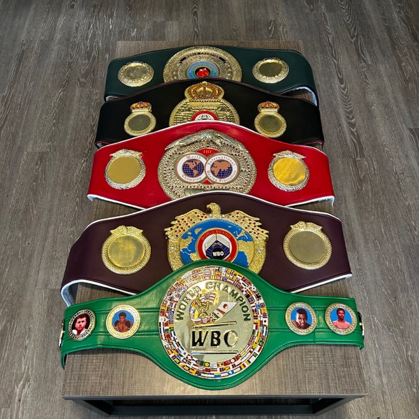 Boxing Set Wbc,ibo,ibf,wbo,wba World Boxing Championship Belt Adult Size Title Belt - Etsy