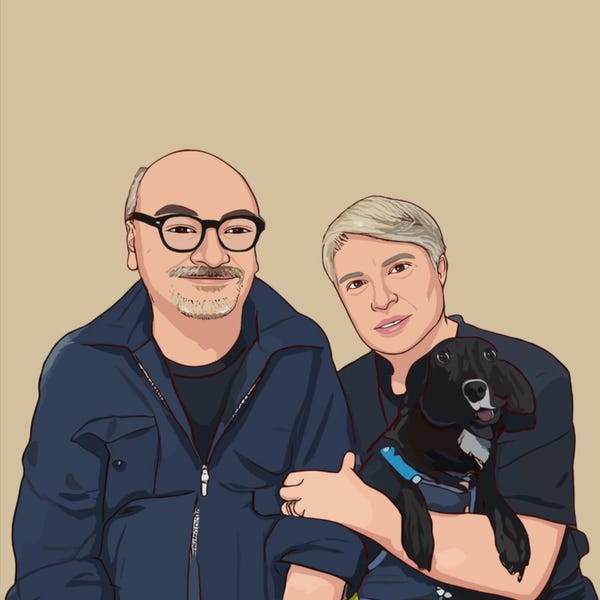 Custom Faceless Couple Portrait - Personalized Couple Gift - Digital ...