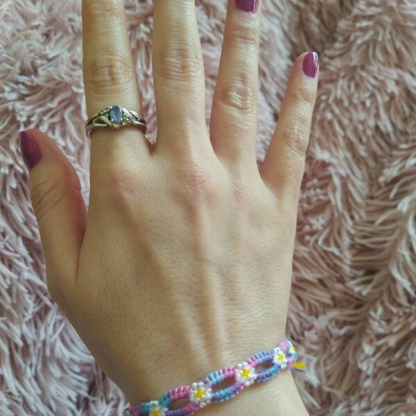 Woven Daisy Chain Friendship Bracelets, Visco,flower, Anklet, Boho ...