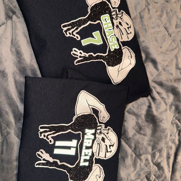 Custom Football Player PNG SVG Personalized Football Team Tee Design ...