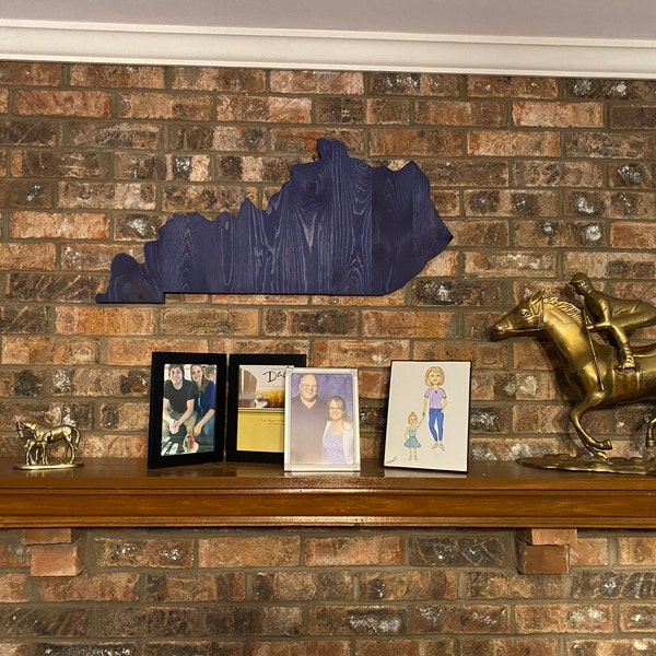 Kentucky Rustic Wood State, Wooden Kentucky State, Rustic Kentucky ...