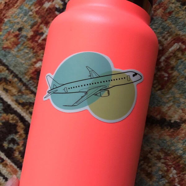 Travel Inspired Plane Sticker, Travel Enthusiast Waterproof Sticker ...