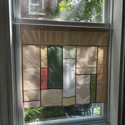 Golden Hour Stained Glass-inspired Pojagi Window Shade custom Sizing - Etsy