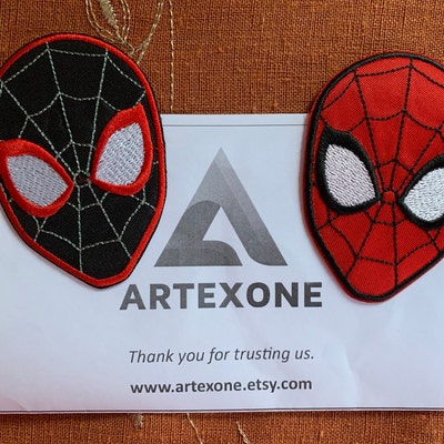 Spider-man Head Mask Iron-on Embroidered Patch, Patches, Pins, Vinyl ...