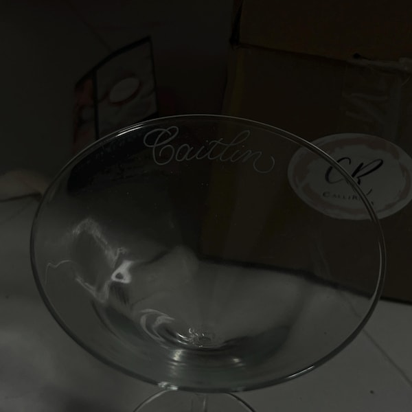 Calligraphy Engraved Martini Glass Personalized Housewarming Gift New ...