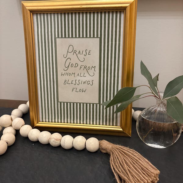 Praise God From Whom All Blessings Flow Printable | Doxology Christian ...