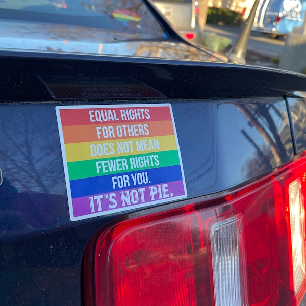 Equal Rights for Others (it's Not Pie) Vinyl Sticker - Etsy