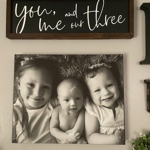 You Me and Our Three Sign Wood Sign for Above Bed Master Bedroom Sign ...