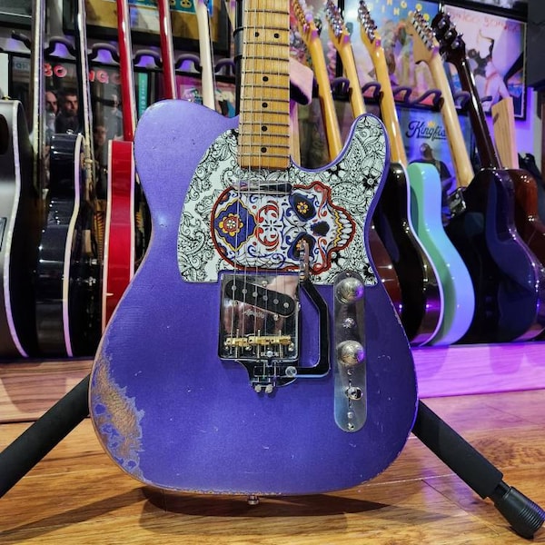 Custom Graphical Pickguard to Fit Fender Tele Telecaster Skull Art 1 - Etsy