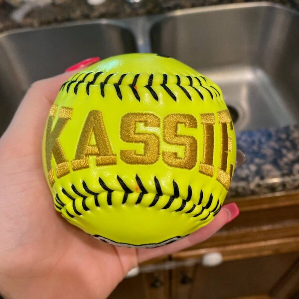 Personalized Softball, Monogrammed Softball, Softball Gift, Coach Gift ...