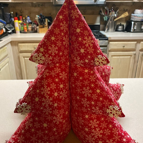 Stuffed Fabric Christmas Tree - Red, White & Green Trees - Etsy