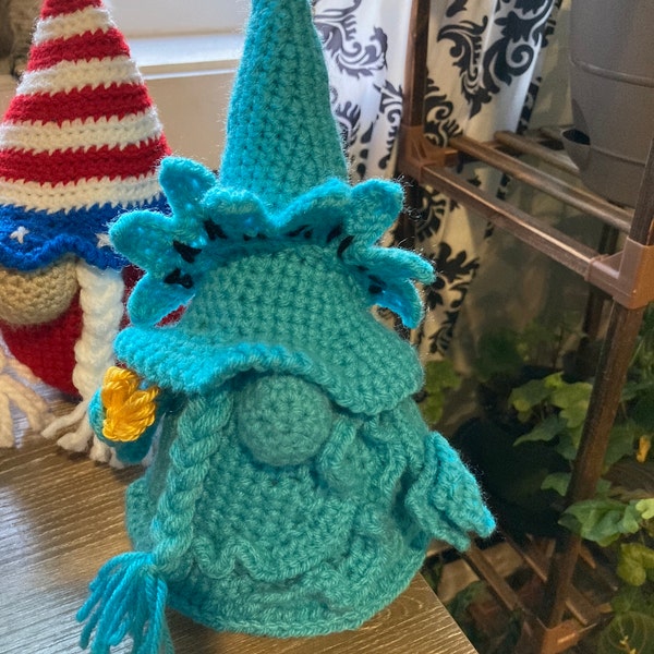 Statue of Liberty Gnome Crochet Pattern, Independence Day Gnome, Fourth ...