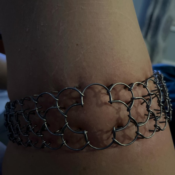 NECK CILICE - 5 Row - Metal and Leather - Etsy