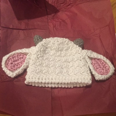 Baby Goat Hat, Billie Goat, Crochet Baby Hat, Photo Props, Baby Shower ...