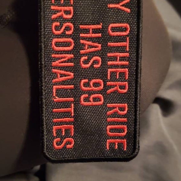 Custom Text Patch 3 Size 3''x 2'', 4''x 2'', 5''x 2'' Lines Embroidered ...