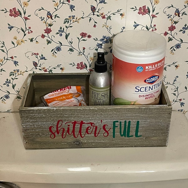 Shitters Full Toilet Paper Storage: Christmas Bathroom Decor - Etsy