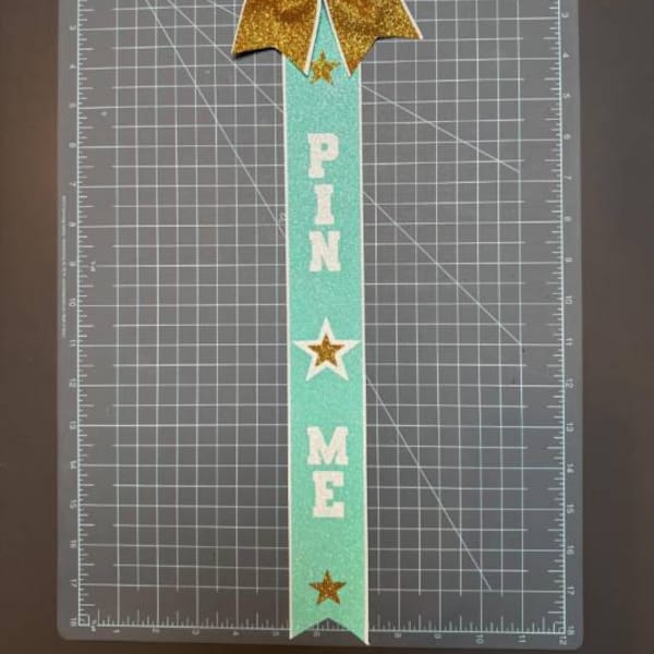 Pin Me Cheer Competition Tag Ribbons, Customizable Glitter Colors + Add ...