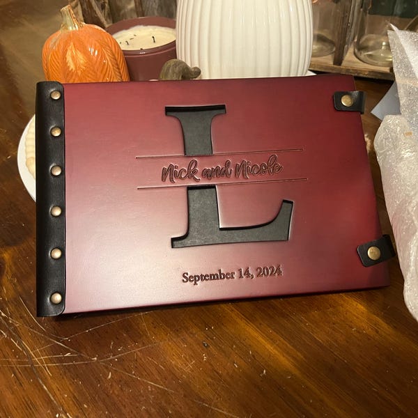 Family Monogram Photo Album, Wedding Album, Large Photo Album, Monogram ...