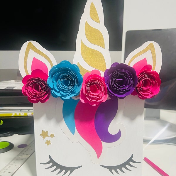 Unicorn Face SVG Unicorn Eyelashes Cut File Floral Unicorn Head ...