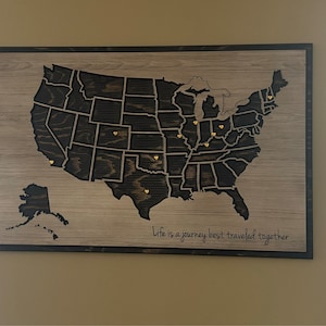 Golf Bucket List Push Pin US Map Golf Course Map Map for Golfers to ...