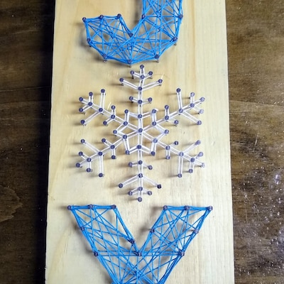 Winter JOY String Art PATTERN DIY Christmas Holiday Adult Art Craft ...