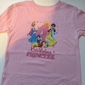 Fourth Birthday Princess Shirt, Disney Princess Birthday Shirt, Princess Birthday Shirt, Girls ...