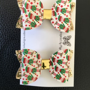 Christmas Pudding Bow Baby Headband Girl Toddler Nylon Thin Headband ...
