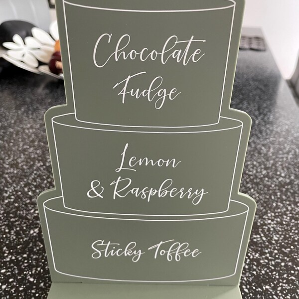 Wedding Cake Sign Cake Flavours Sign Wedding Decor Table Sign - Etsy