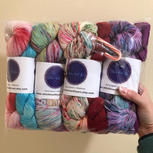 Jelly Beans - Candy Rainbow Hand Dyed Yarn - Rainbow Yarn - Knit ...