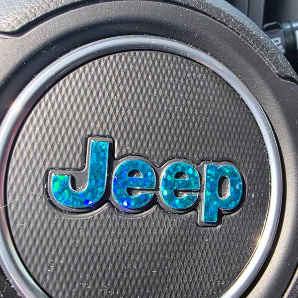 Holographic Crystal Jeep Emblem Sticker Decal, Wrangler JK, TJ, JL ...