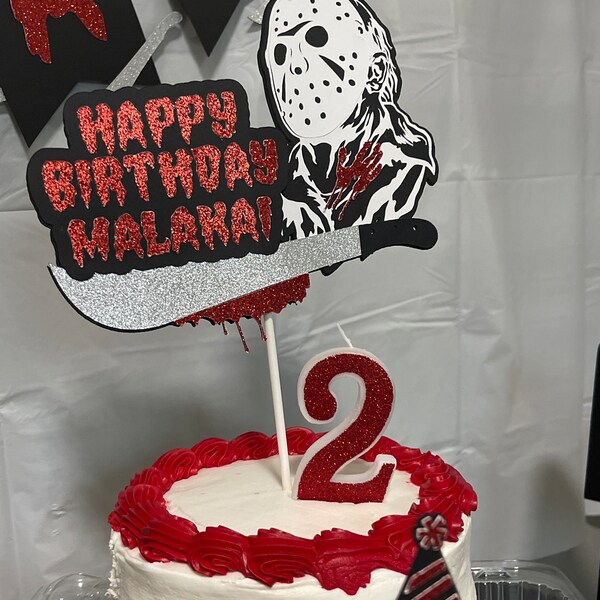 Jason Cake Topper - Friday the 13th Decor - Horror Theme - Halloween - Etsy