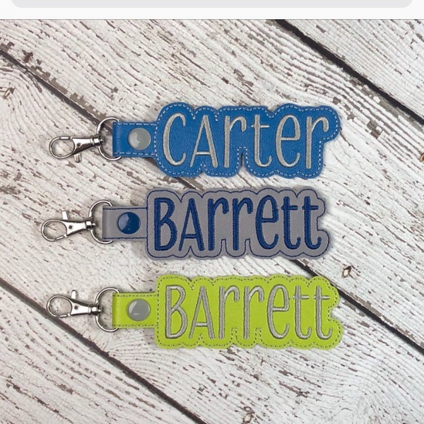 Custom Name Key Fob - Etsy