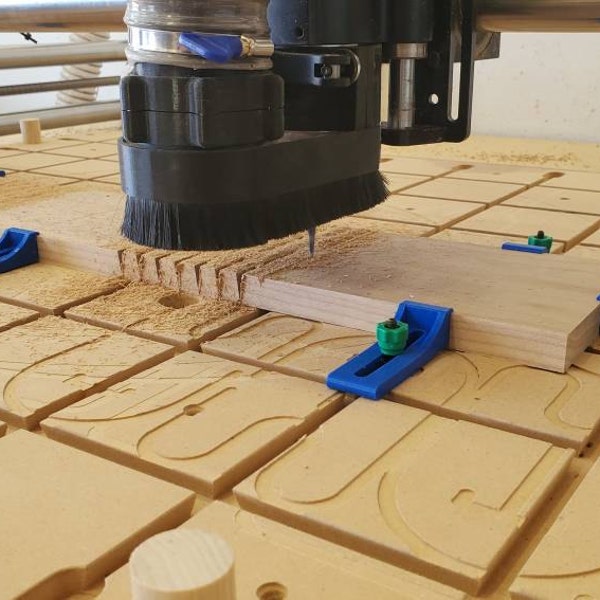 CNC Toe Clamps Low Profile, 3D Printed CNC Down Side Pressure Clamps ...