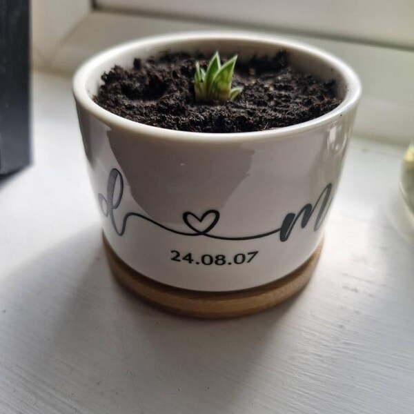 Personalized Anniversary Planter Pot Gifts, Succulent Pot for Couple ...