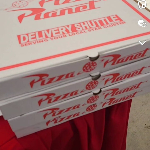 Pizza Planet Full Size Pizza Box Costume Prop From Toy Story, 14" Large ...