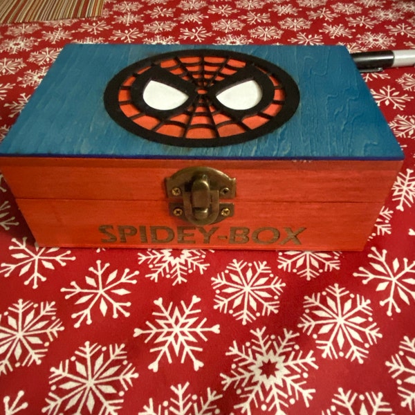 Spidey Box Personalization Available Spiderman Inspired - Etsy