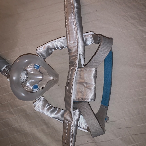 Satin or Flannel Cpap/bipap Neck Head Gear Strap Cover Set, Universal ...