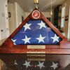 Flag Display Case With Embedded Shell Casings Maple Inlay Service ...