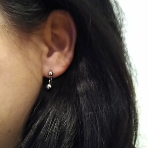 Korean Style Chain 16mm Moon Lunar Charm Earrings Stud 5cm | Etsy