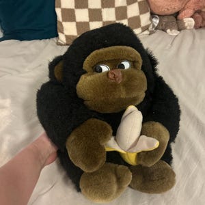 Vintage TY Pluffies Collection Dangles the Brown Monkey 10” RARE Plush ...