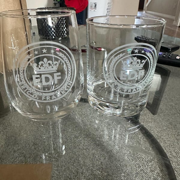 Custom Designed Glasses, Custom Logo Glass, Etched Glassware Gift ...