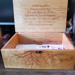 Personalized Tree of Life Memory Box 12x8x4, Custom Hand Made Wood ...