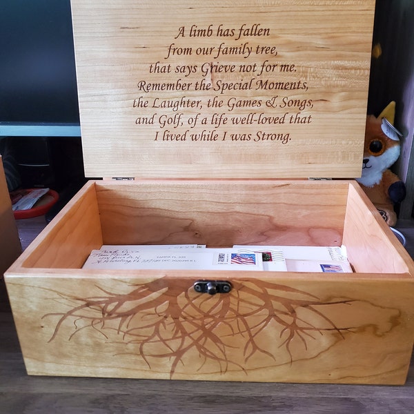 Personalized Tree of Life Memory Box 12x8x4, Custom Hand Made Wood ...