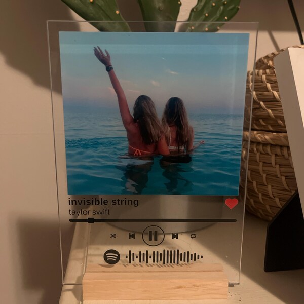 NEXT DAY SHIP Custom Song Plaque Acrylic Plaque Couples Gift With Code ...