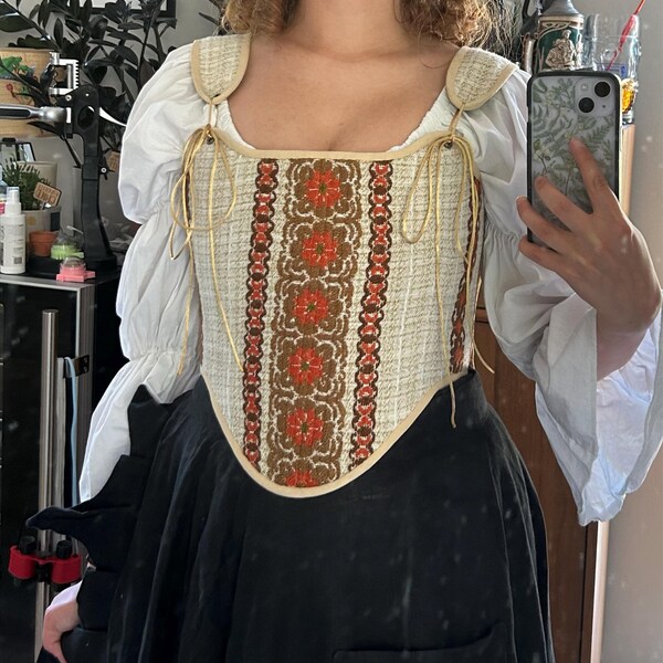 Reversible Chest Corset With Hand-painted With Butterfly, Black Corset ...