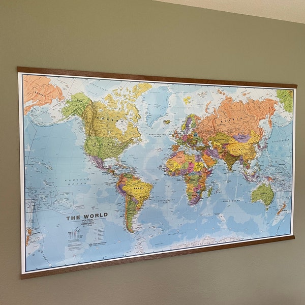 XXL Classic USA Wall Map - Map of the USA Poster - Front Lamination ...