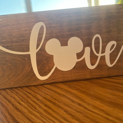 Disney Mickey Love Shelf Sign - Etsy