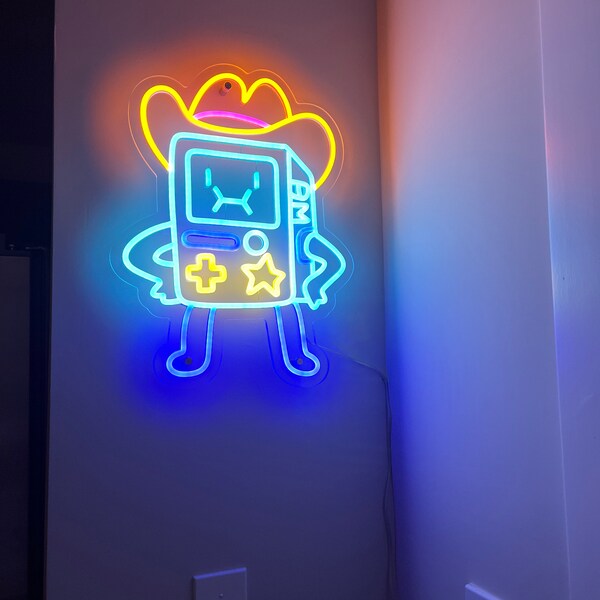 Adventure Time BMO Neon Sign, Led Sign for Nintendo Game Decor, BMO ...