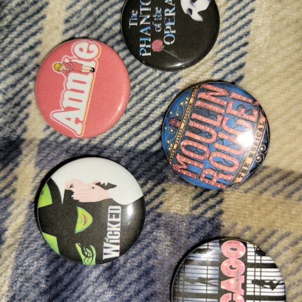Fan Art: Broadway Musical Show Pins Theater Gifts Buttons (more Shows ...