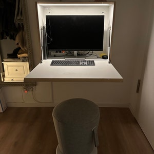 21.5 Monitor Desk Office Desk Folding Desk Space Saving Desk Secretary ...